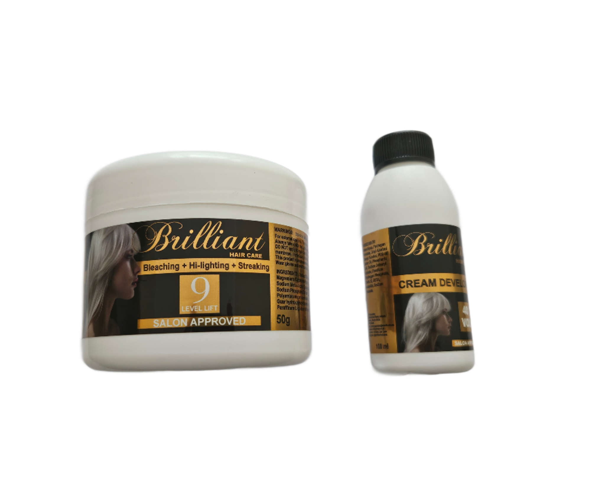 Brilliant Hair Bleach Combo/Highlight Kit - Salon Approved - 9 level ...