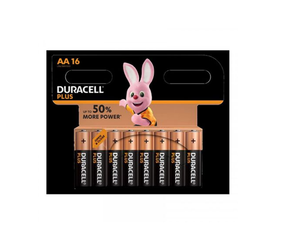 Duracell Battery Plus AA 16 Pack - Awesome Dealz